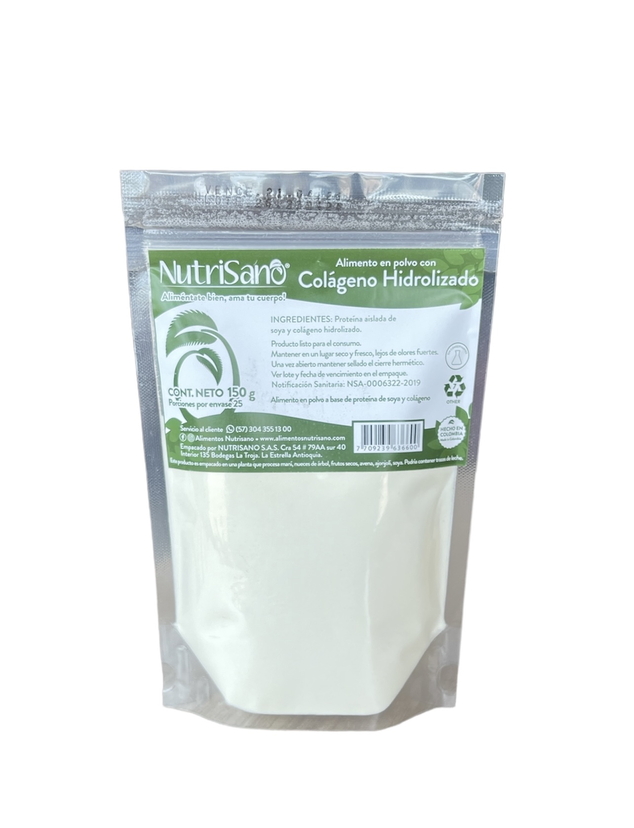 NUTRISANO COLAGENO HIDROLIZADO x 150g - Vivo Market Fit